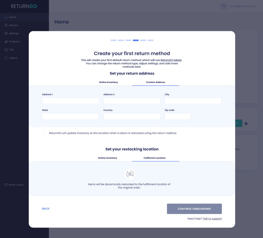 Onboarding & Account Setup